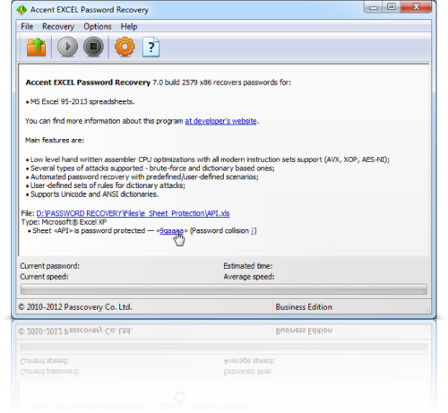 Excel VBA Password Recovery AccentEPR